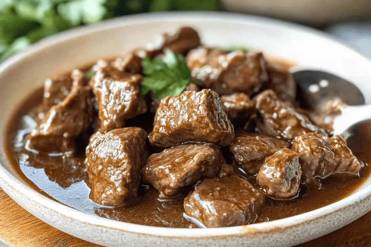 Easy No Peek Beef Tips Recipe | Slow Cooker & Oven Options