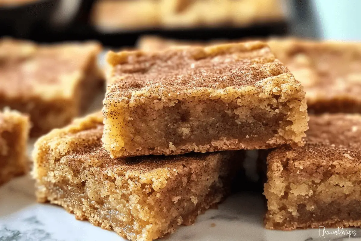 Easy Snickerdoodle Cookie Bars Recipe | Chewy, Sweet Cinnamon
