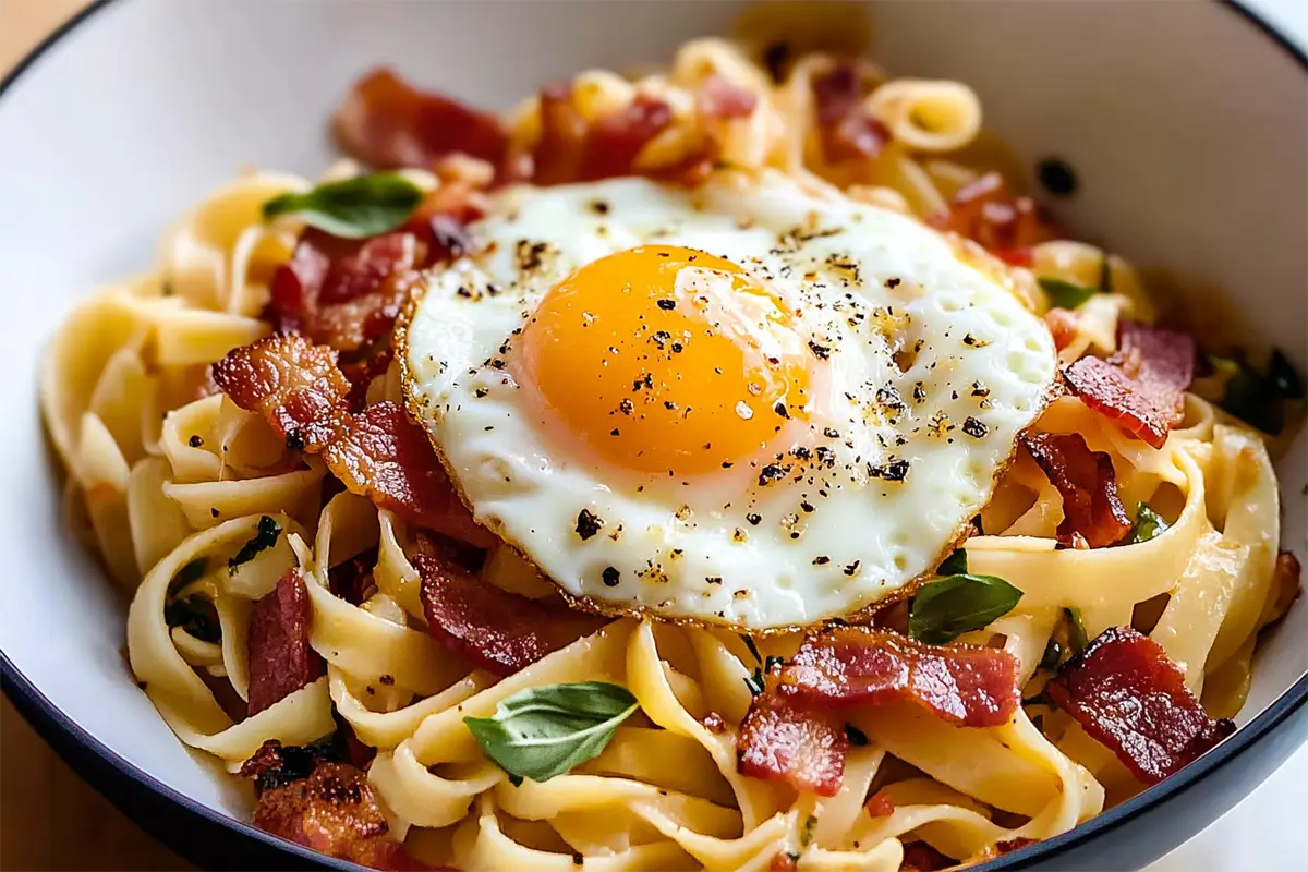 Pasta with Egg and Bacon: Creamy Recipe & Variations