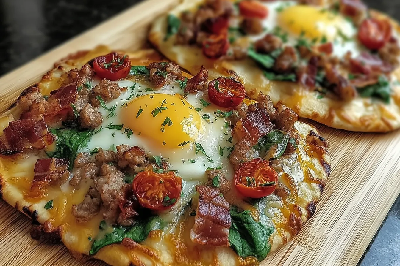 Breakfast Flatbreads Sausage Bacon: Start Your Day Right!