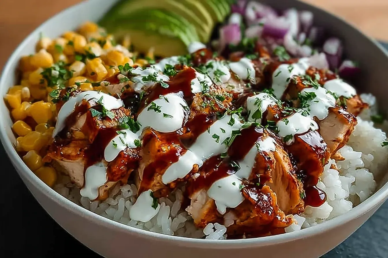 HIGH PROTEIN BBQ RANCH CHICKEN BOWL: A Tasty Dinner Choice