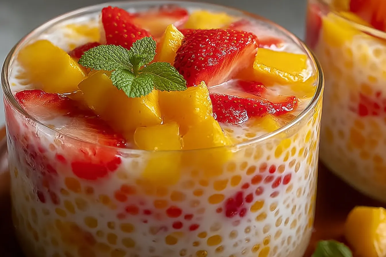 Strawberry Mango Sago – Deliciously Creamy Tropical Treat