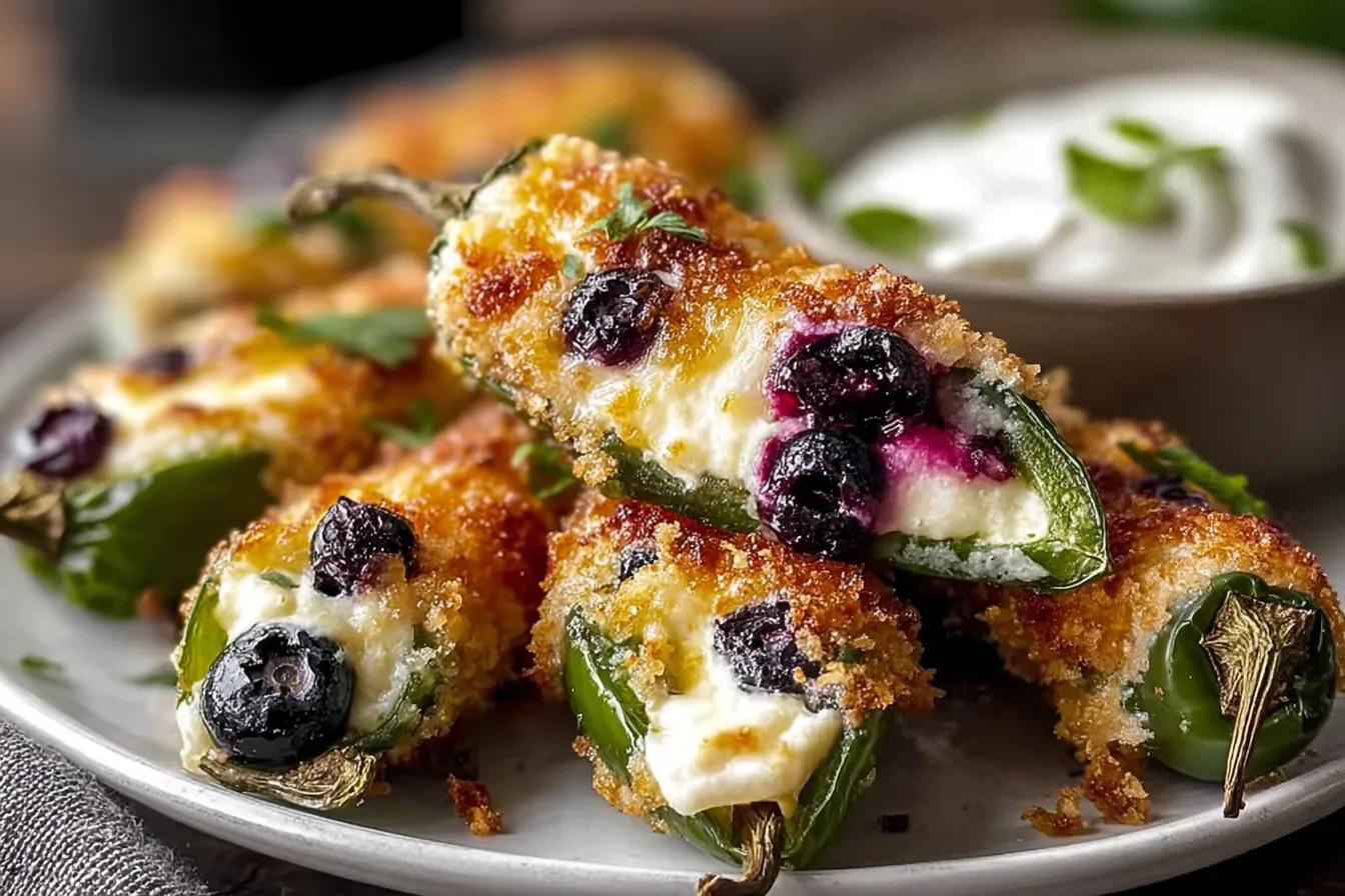 Blueberry Brie Jalapeño Poppers: Sweet & Spicy Perfection