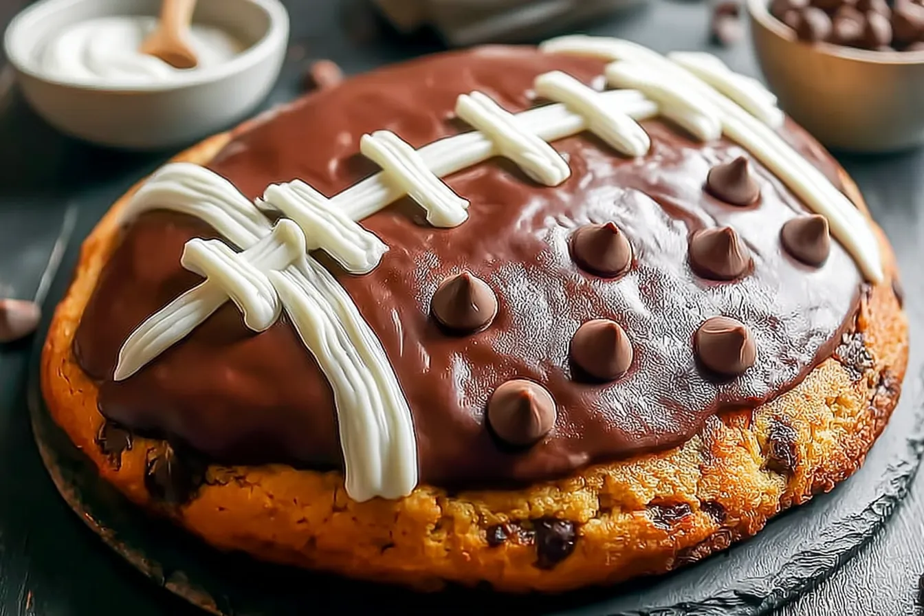 Giant Football Cookie Cake: A Fun Dessert Everyone Will Love