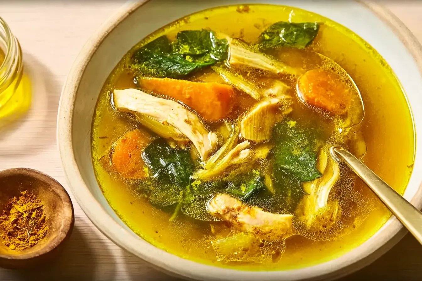 High-Protein Lemon & Turmeric Chicken Soup: Flavorful & Healthy