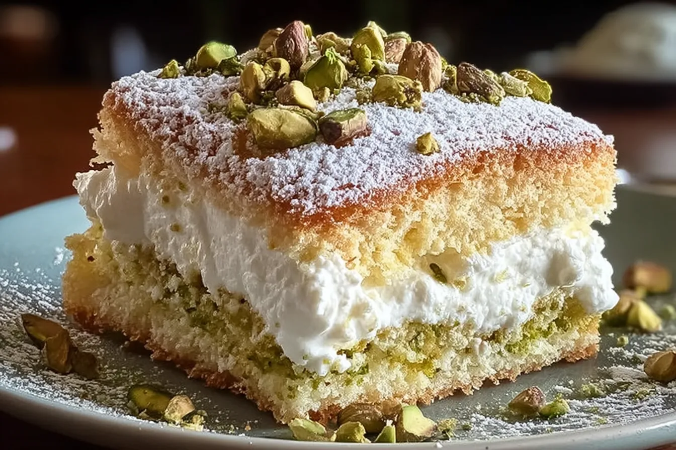 Lemon Pistachio Ricotta Cloud Cake: Indulge in This Light Dessert