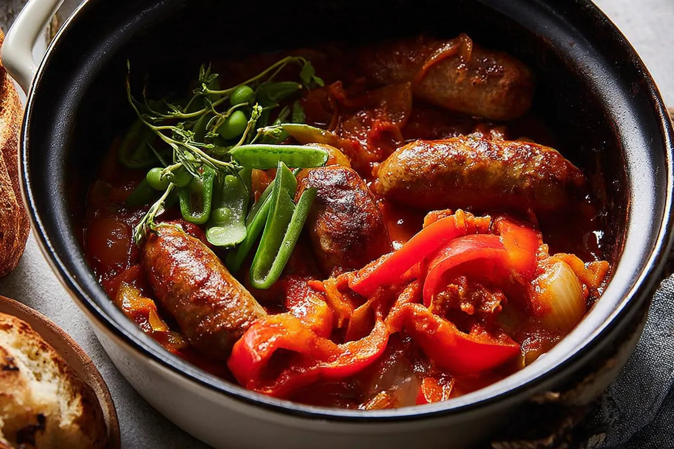 Sausage and Red Pepper Hotpot: Warming and Delicious!
