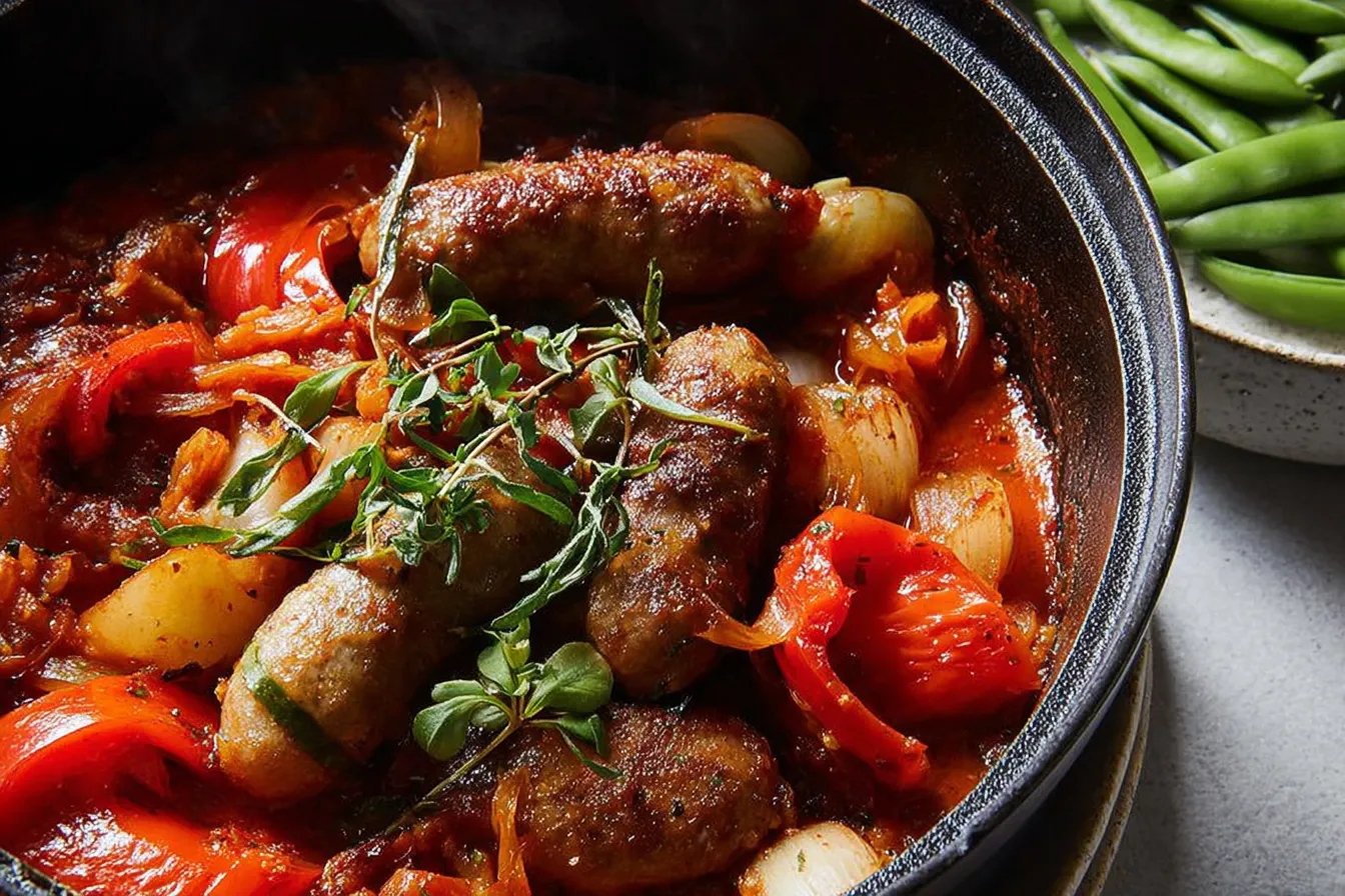 Sausage and Red Pepper Hotpot: Warming and Delicious!