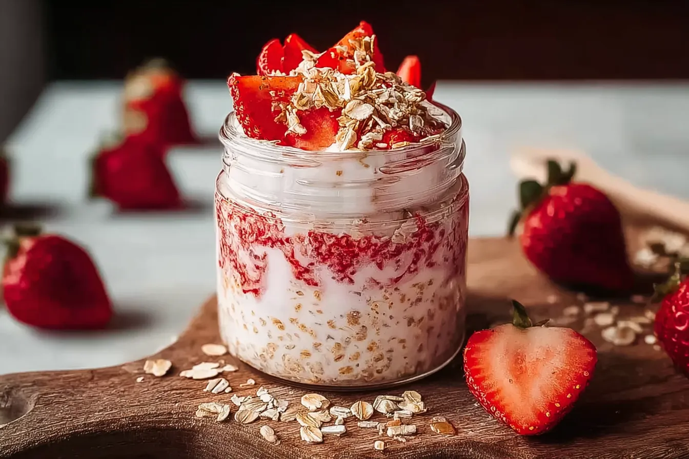 Strawberries and Cream Overnight Oats: Delicious and Simple!