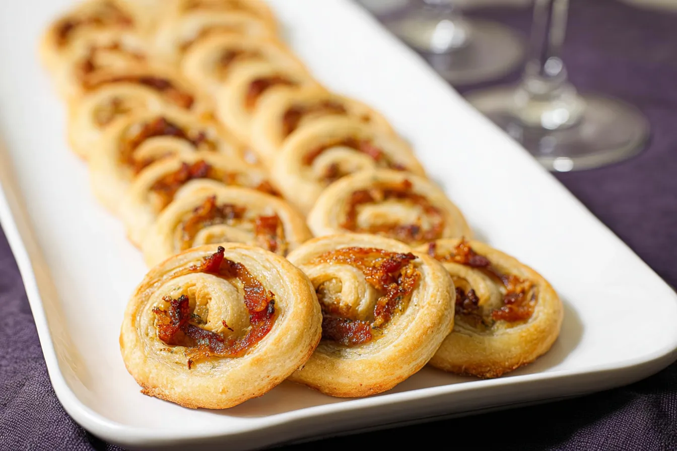 Savory Palmiers with Bacon, Gruyère, and Caramelized Onions Delight