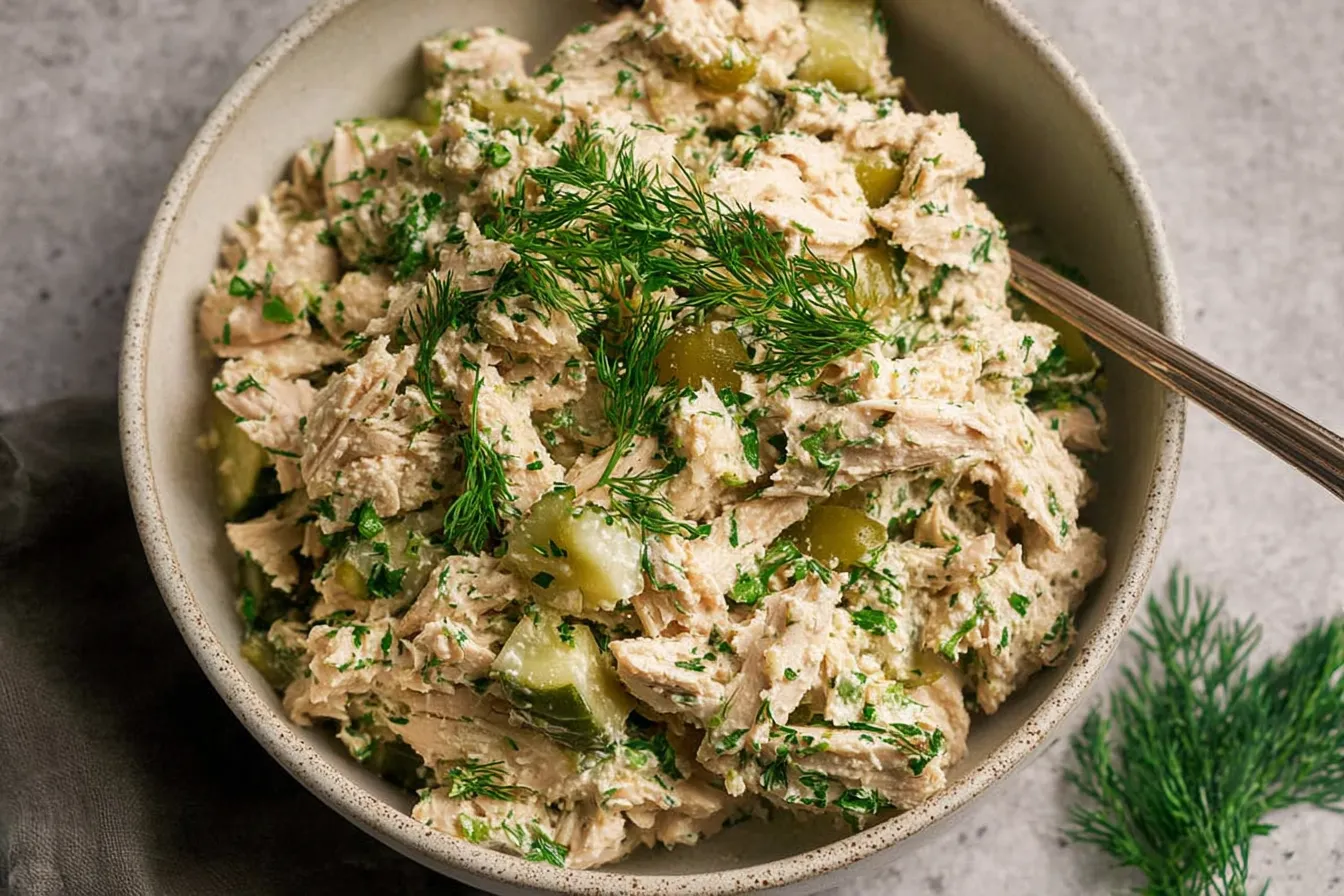 High-Protein Dill Pickle Chicken Salad You’ll Love!