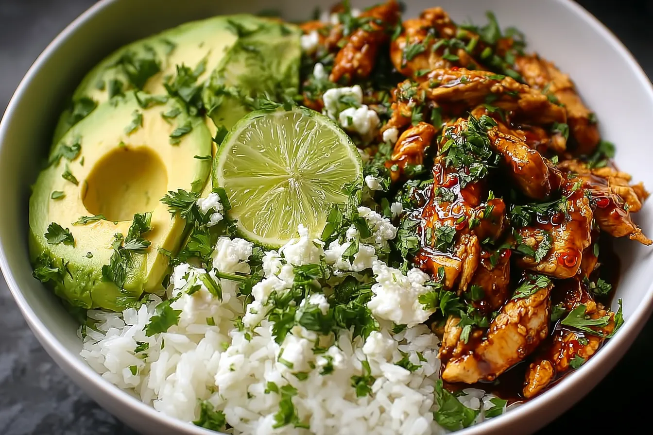 Honey Lime Chicken & Avocado Rice Bowl – Delicious & Nutritious!