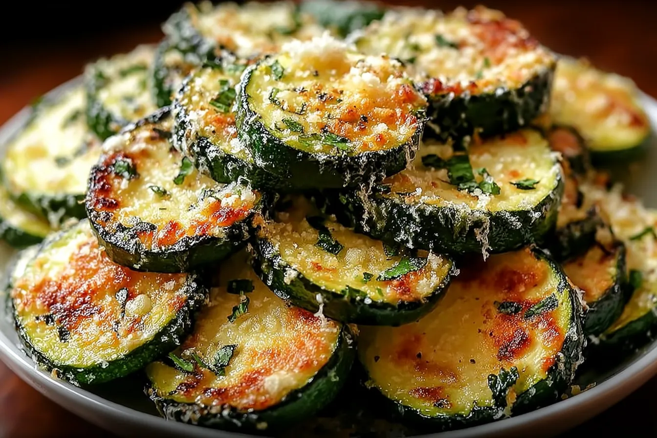 Irresistibly Crunchy Garlic Parmesan Roasted Zucchini Bliss